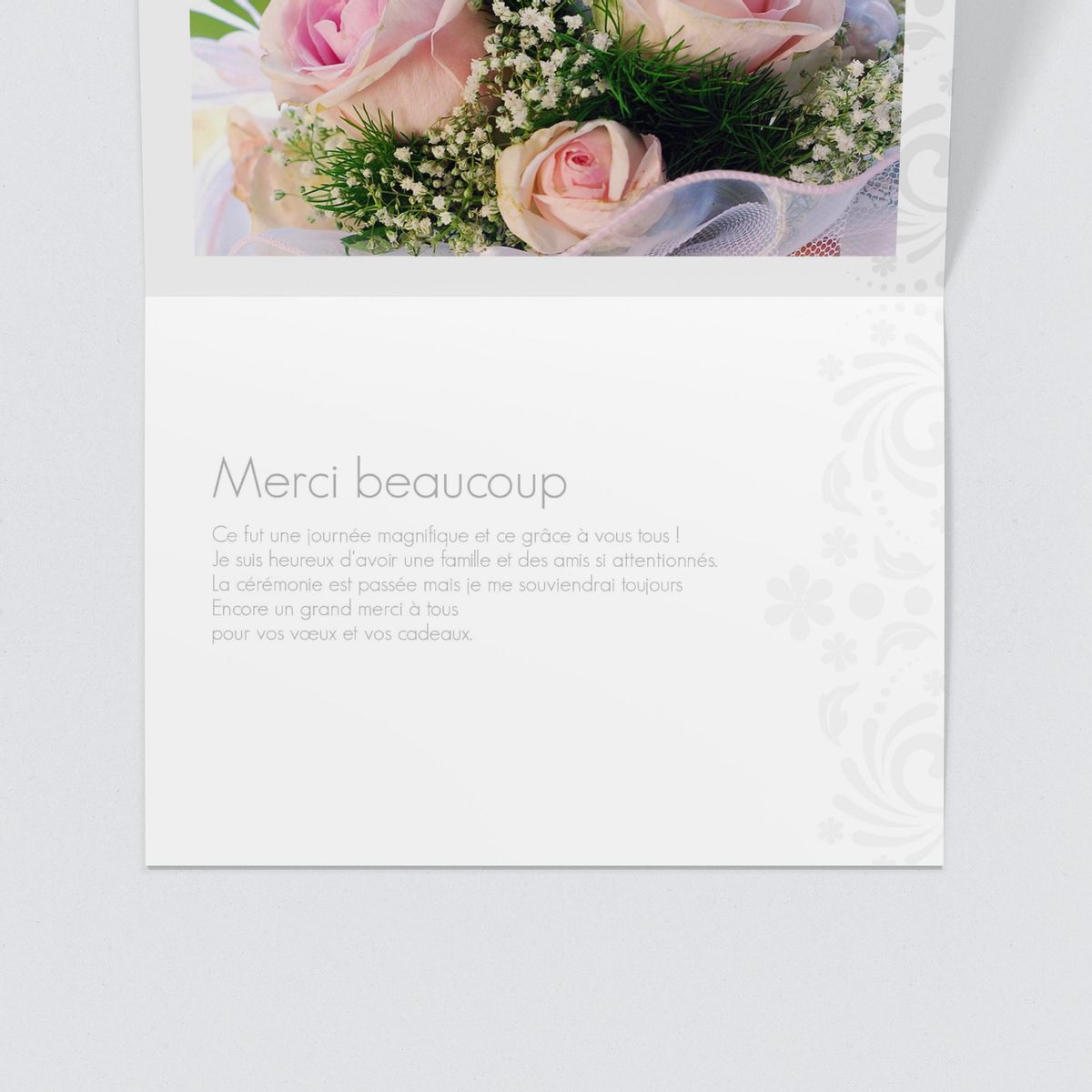 Merci pour l'invitation élégante | Carte pliante simple | Blanc | 61295 ...