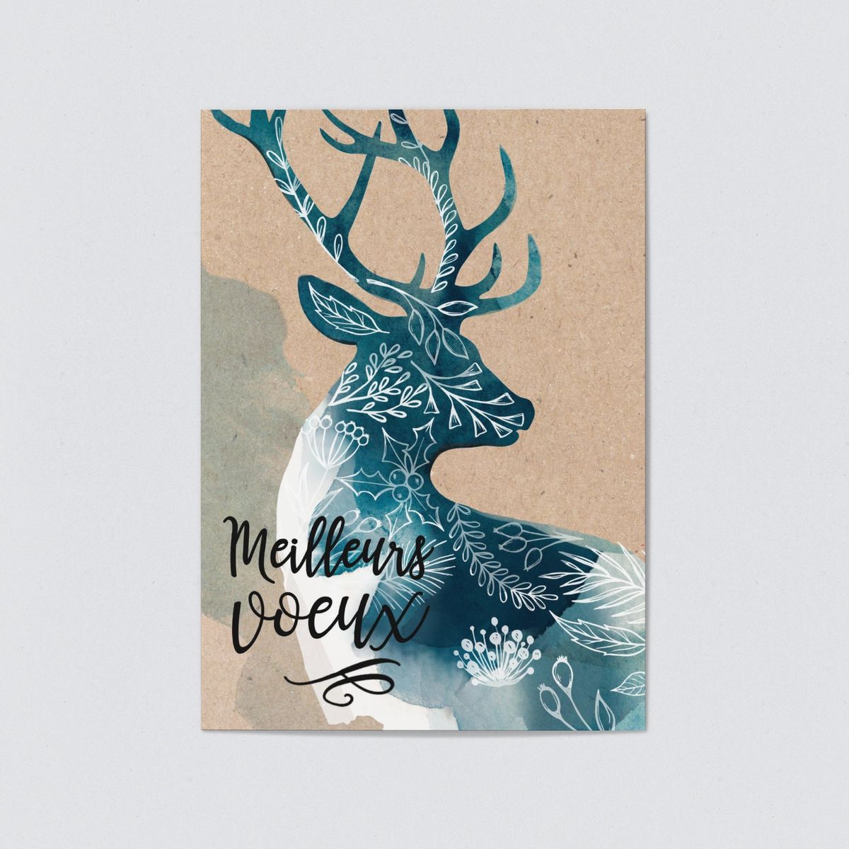 Cerf | Carte simple | 112023.flat