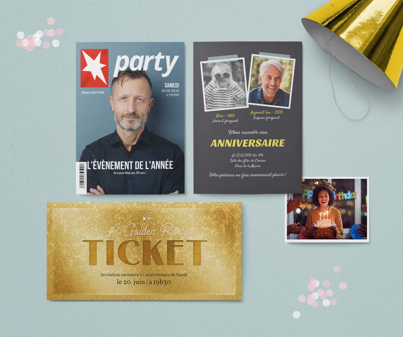 Carte d'invitation personnalisable tous évènements