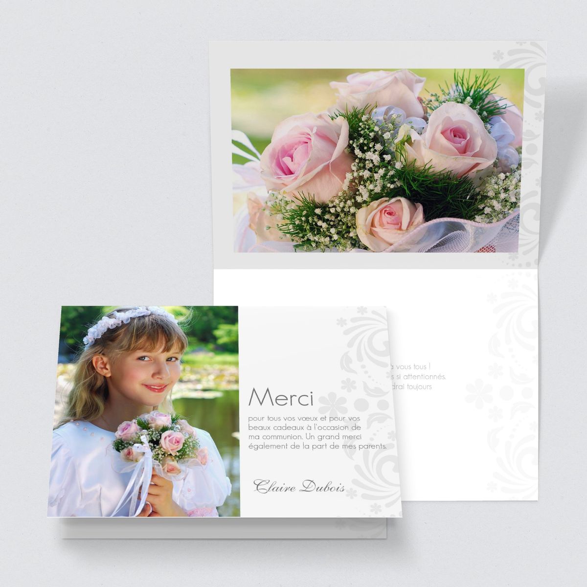 Merci pour l'invitation élégante | Carte pliante simple | Blanc | 61295 ...