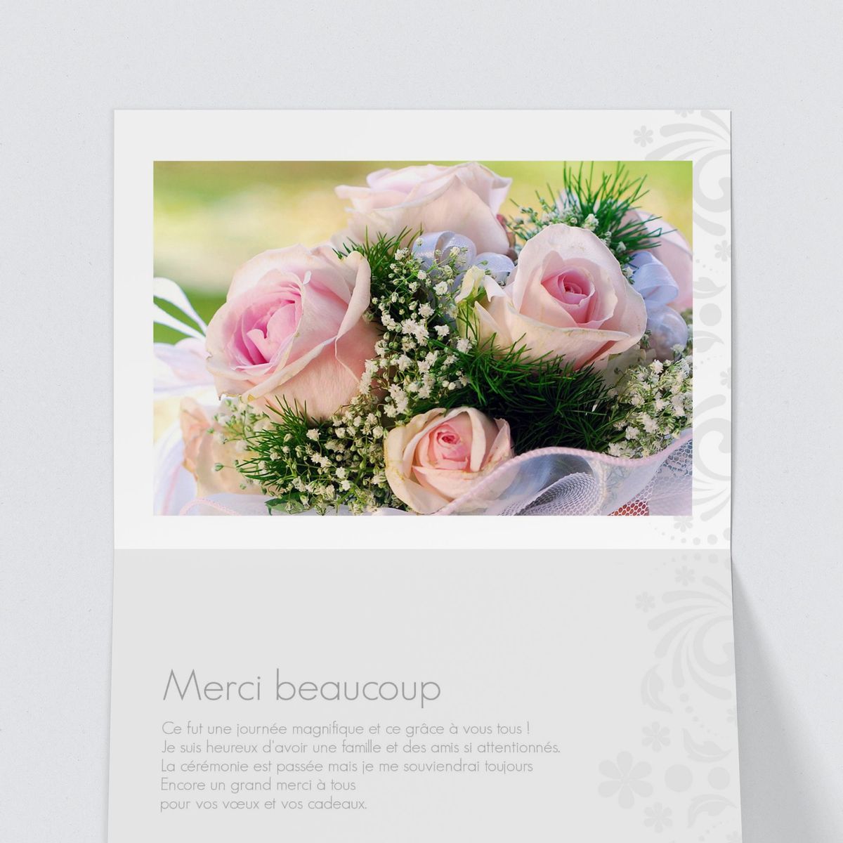 Merci pour l'invitation élégante | Carte pliante simple | Blanc | 61295 ...
